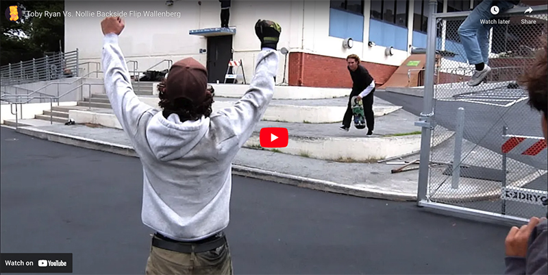 REAL: TOBY RYAN VS NOLLIE BACKSIDE FLIP WALLENBERG - Supra Dist.